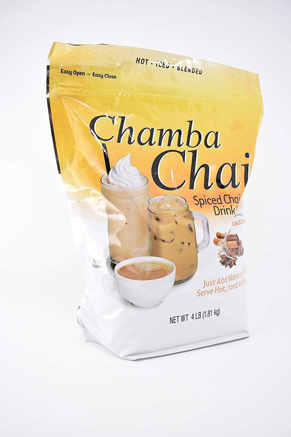 Amazon.com : Chamba Chai Spiced Chai Latte Drink Mix (4lb Resealable ...