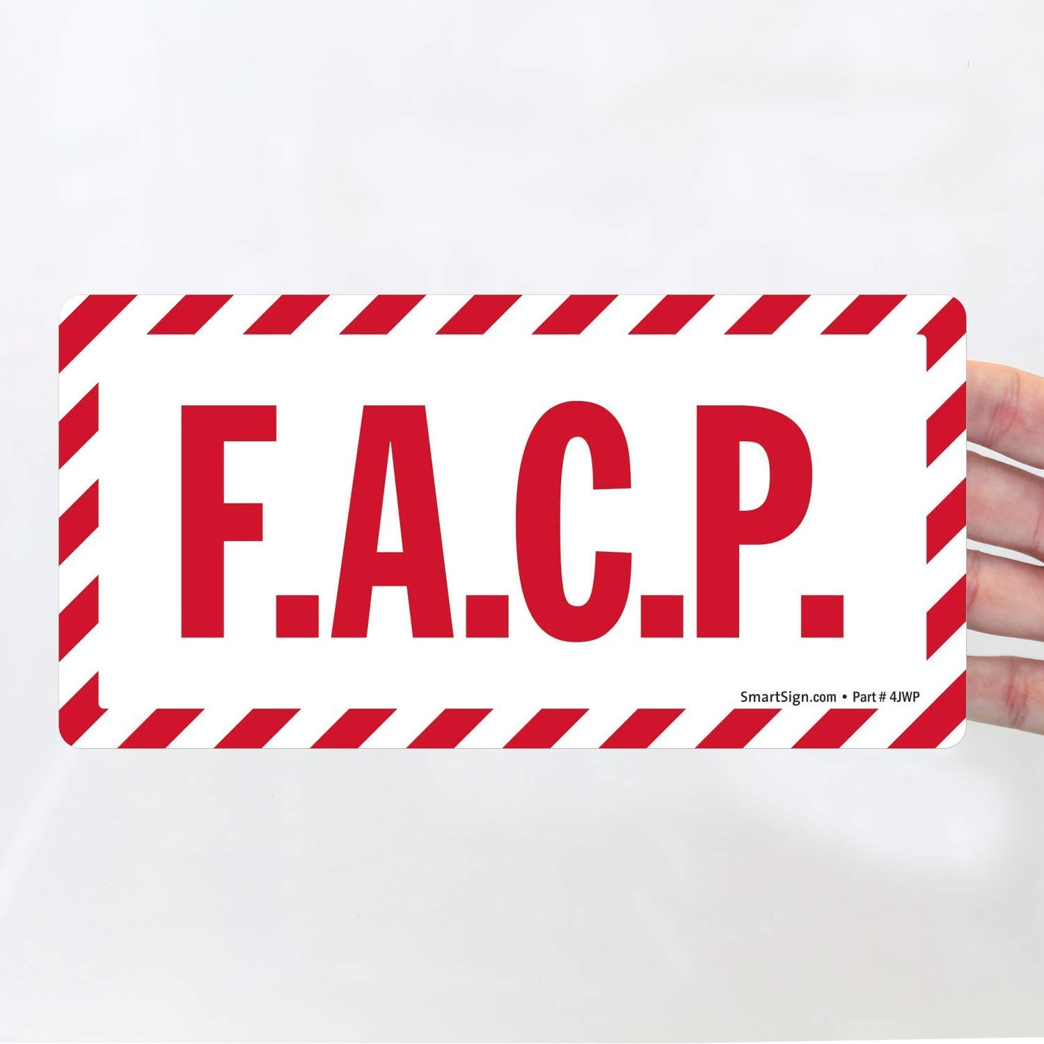 Safety Signs SmartSign FACP Fire Alarm Labels - 5 Pack Adhesive Vinyl ...