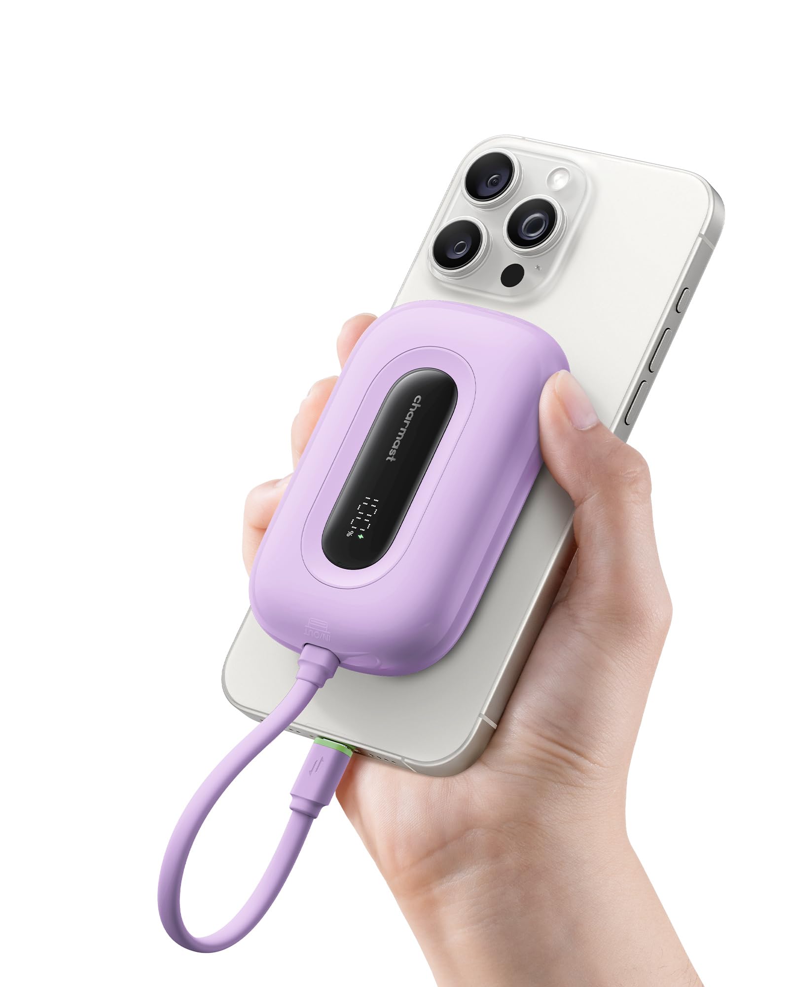 Charmast Small Portable Charger with Built in Cable (Removable ...