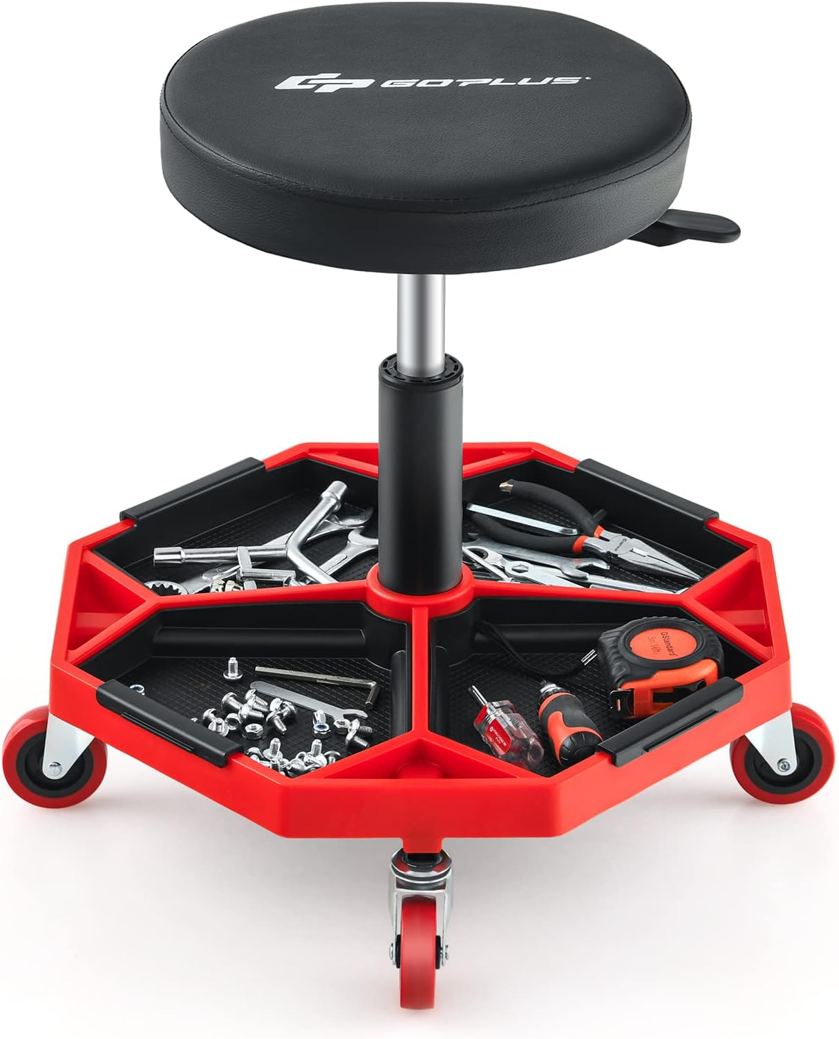 Amazon.com: Goplus Garage Stool, Rolling Mechanic Stool with 16”-22 ...