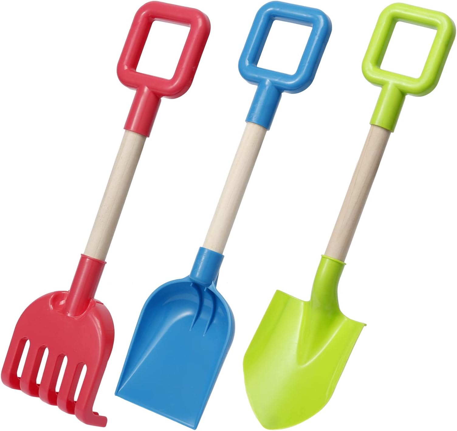 Amazon.com: Jumbo Beach Shovels Rake Spade Toys Set for Kids, 16" Long ...