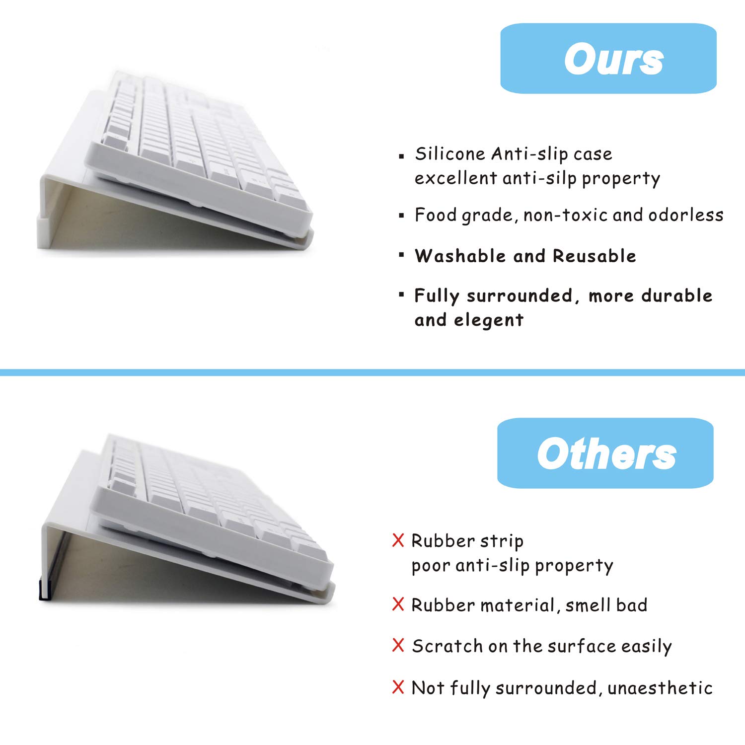 Snapklik.com : Richboom Acrylic Tilted Computer Keyboard Holder For ...