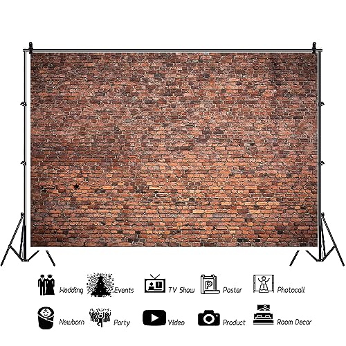 YongFoto 3x2m Vinyl Photography Backdrop Old Grunge Brick Wall ...