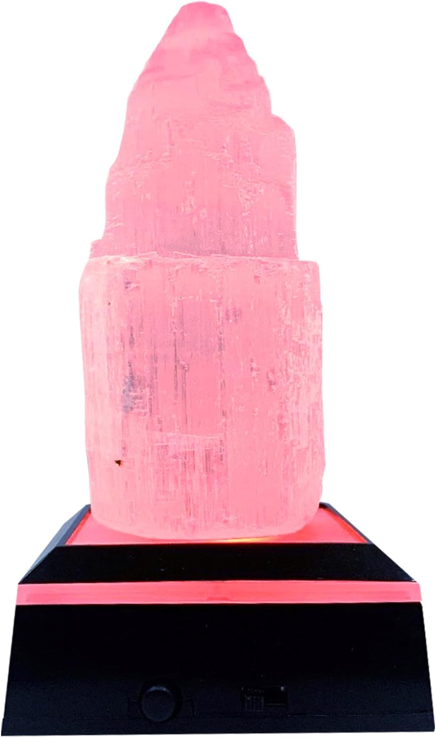 Amazon.com: ASENTE 4 Inch Selenite Crystal Tower w/Light Stand ...