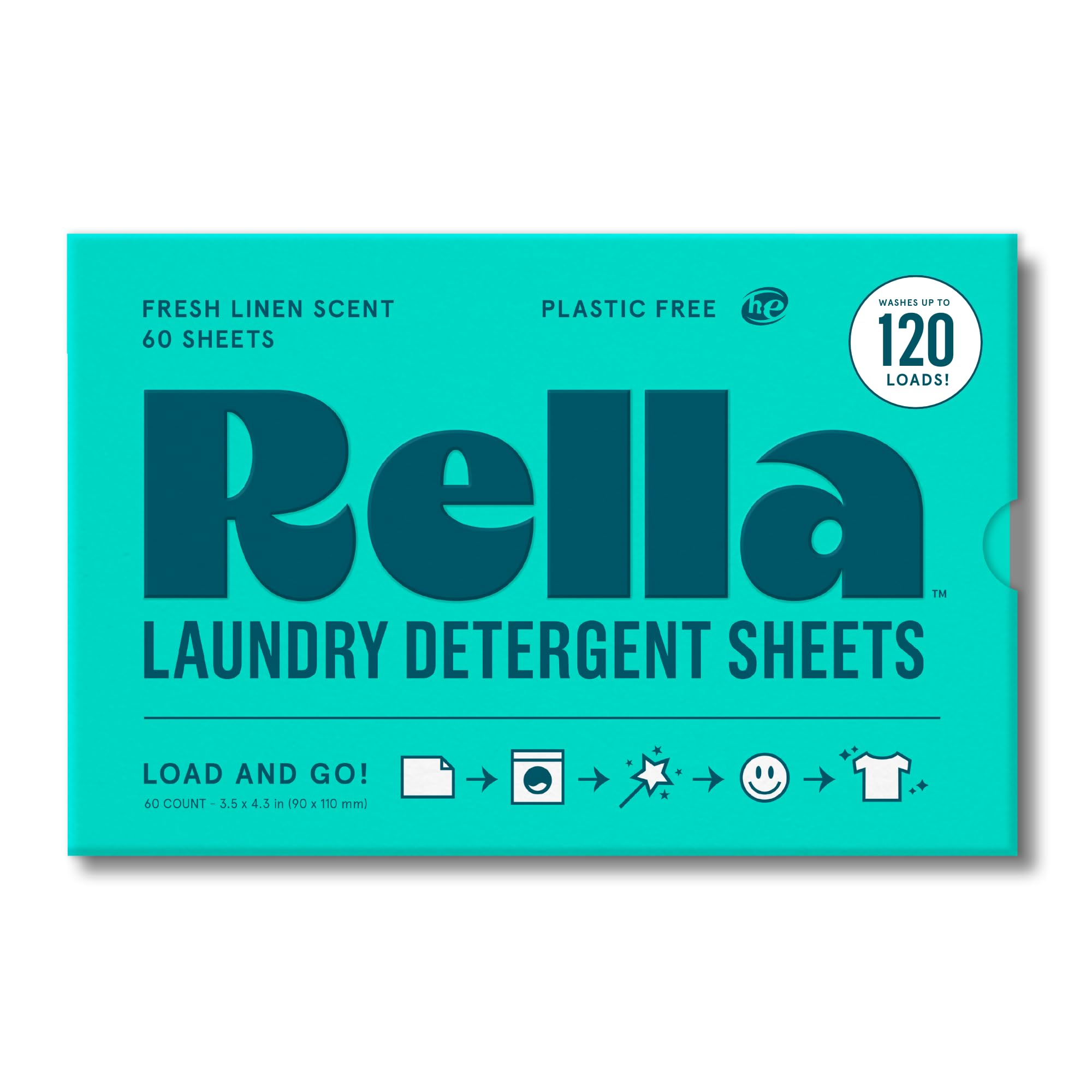 Amazon.com: Rella Powerful Laundry Detergent Sheets, 60 Count, Family Owned & Operated, Fresh ...