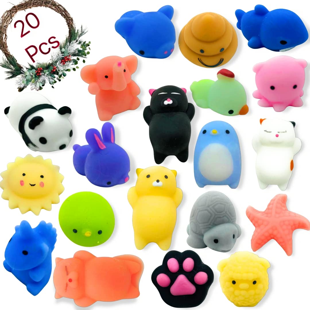 FUFUFA - 20 Pack Mochi Fidget Squishy Toys For Boys and Girls - Party ...
