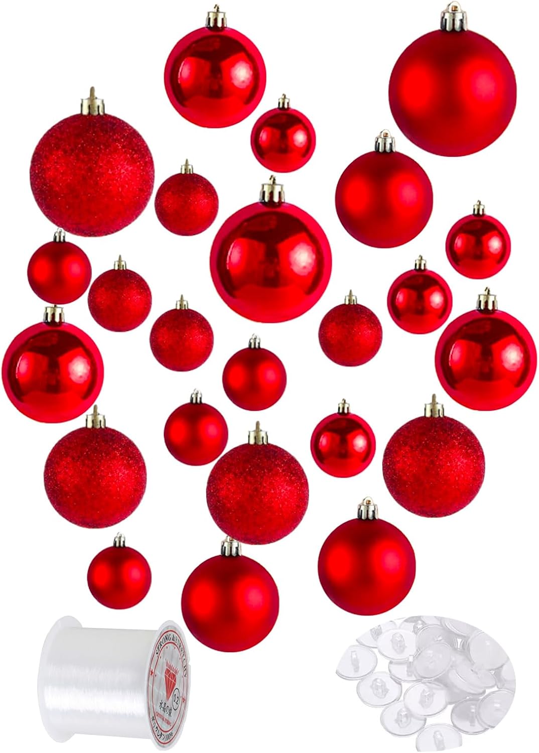 Amazon.com: PEPAXON Christmas Balls Xmas Baubles Ceiling Hanging ...