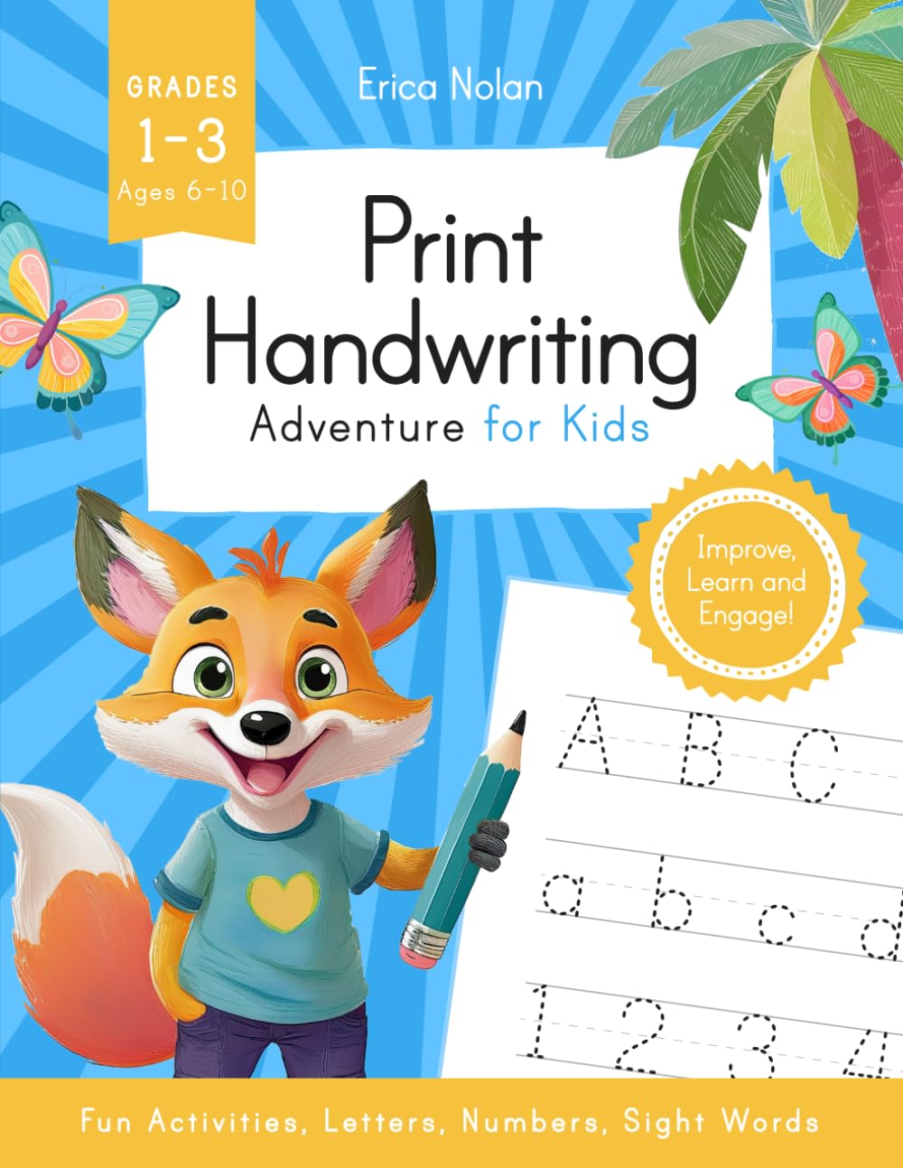 Print Handwriting Adventure Workbook for Kids Ages 6-10: Boost ...