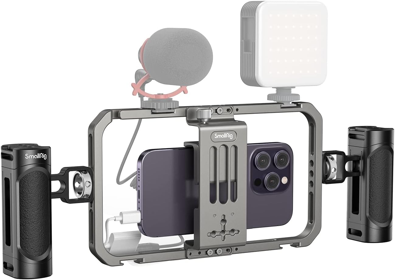 SMALLRIG Universal QR Phone Cage Kit Basic, Rig Video in Alluminio con ...