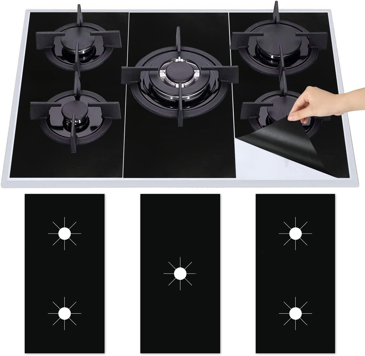 Amazon.com: Gas Stove Burner Covers | Washable, Reusable, Heat ...