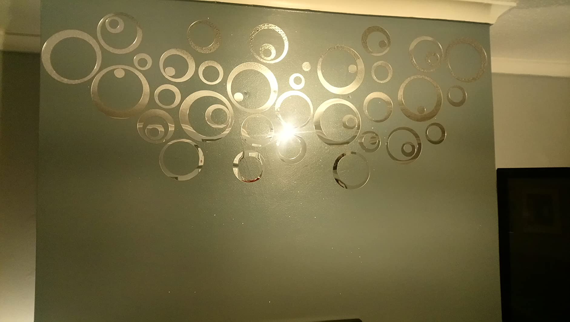 ANECO 48 Pieces DIY Circle Mirror Wall Decals Removable Acrylic Mirror ...