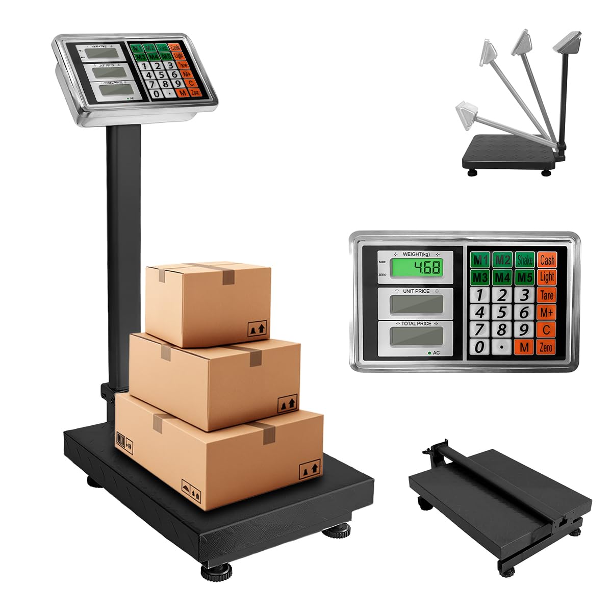 RagaBasics, Bascula Comercial Digital de Plataforma para Pesar Hasta ...