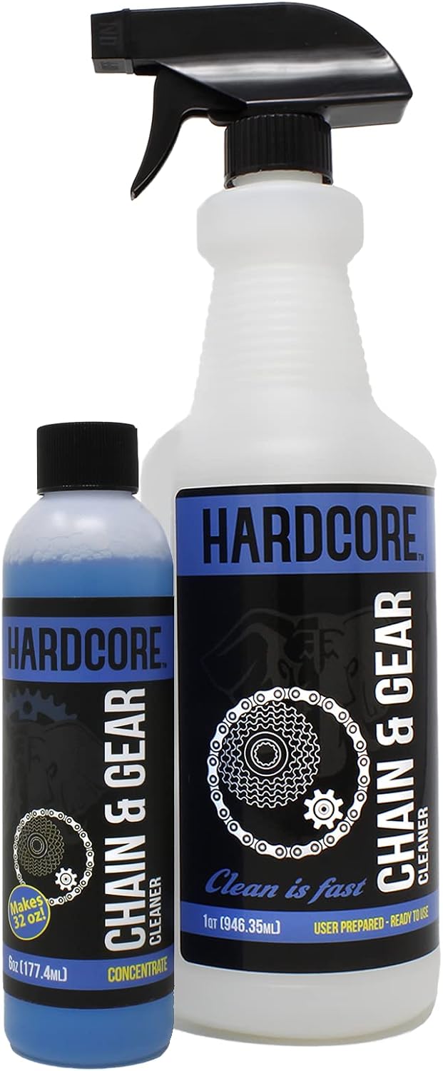 Amazon.com: HARDCORE Chain & Gear Cleaner, Kit with bottle : Sports ...