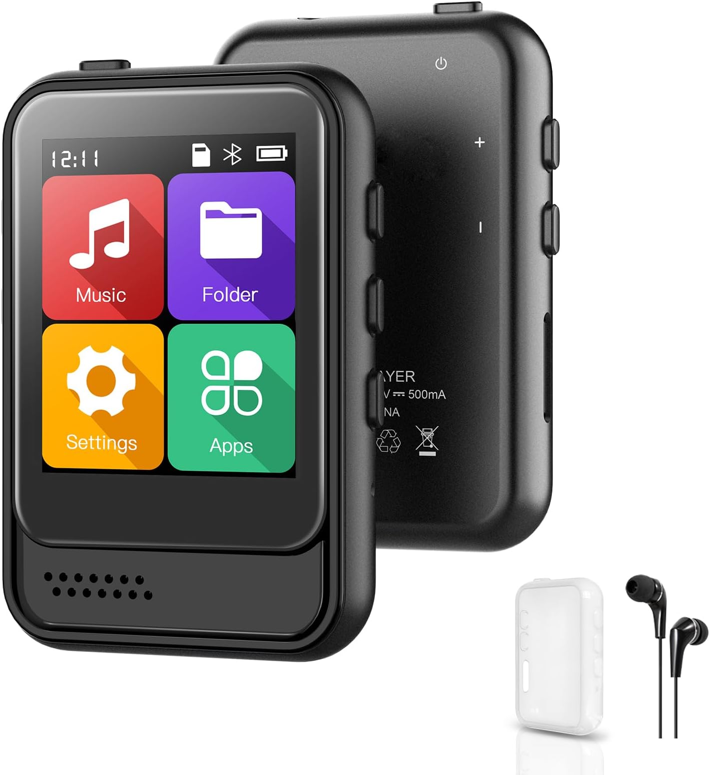 MP3 Player with Bluetooth,16GB Portable Music Players with Built-in ...