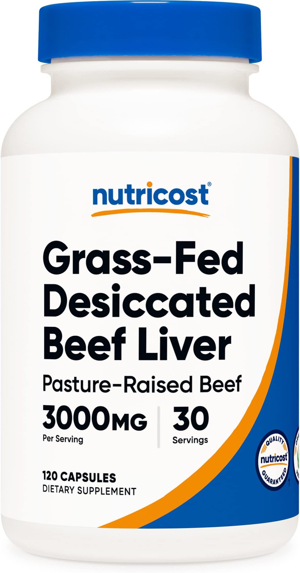 Amazon.com: Nutricost Grass Fed Desiccated Beef Liver Capsules 3000mg ...