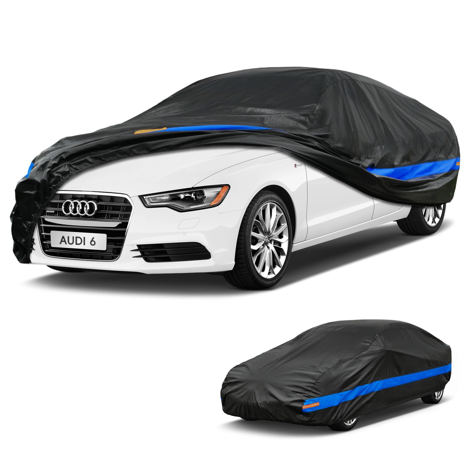 Amazon.com: Holthly Car Cover Waterproof All Weather, Outdoor Car ...