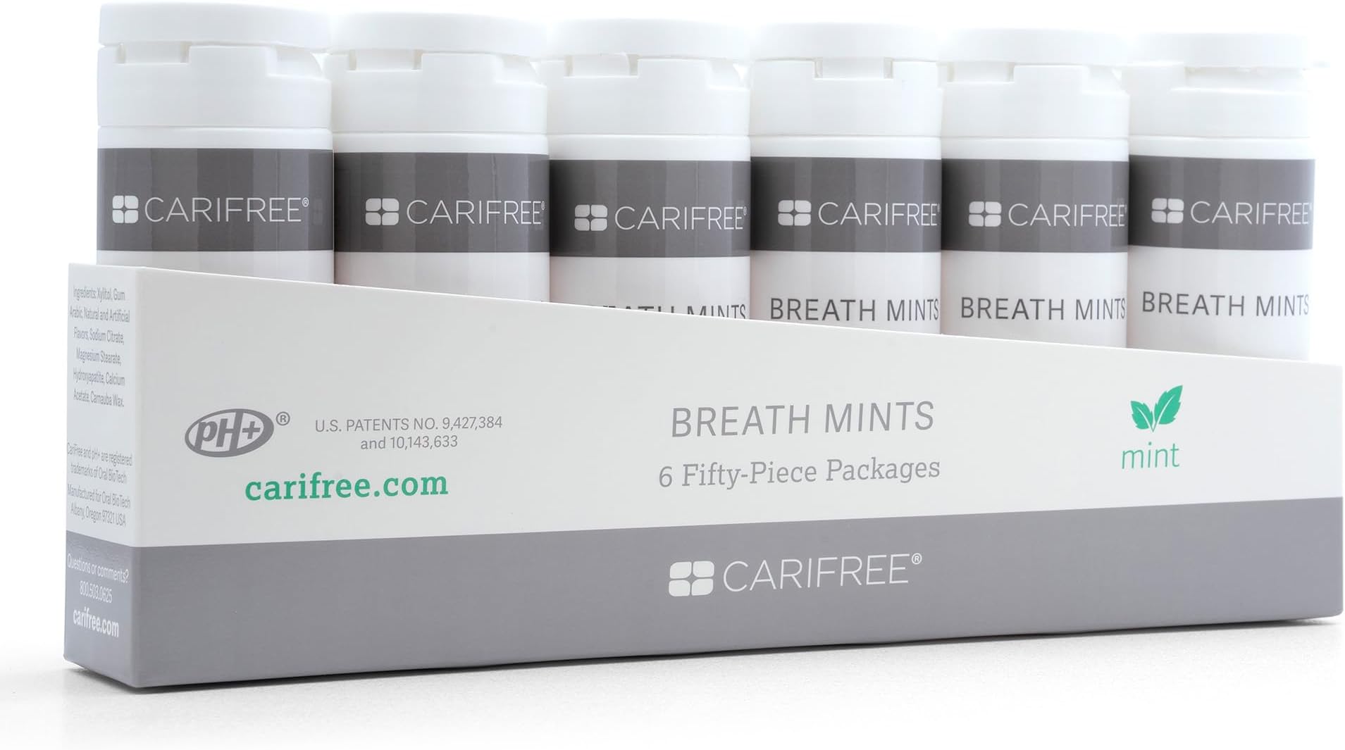 Amazon.com : CariFree Breath Mints, Hydroxyapatite and Xylitol, Sugar-Free, pH Elevating ...