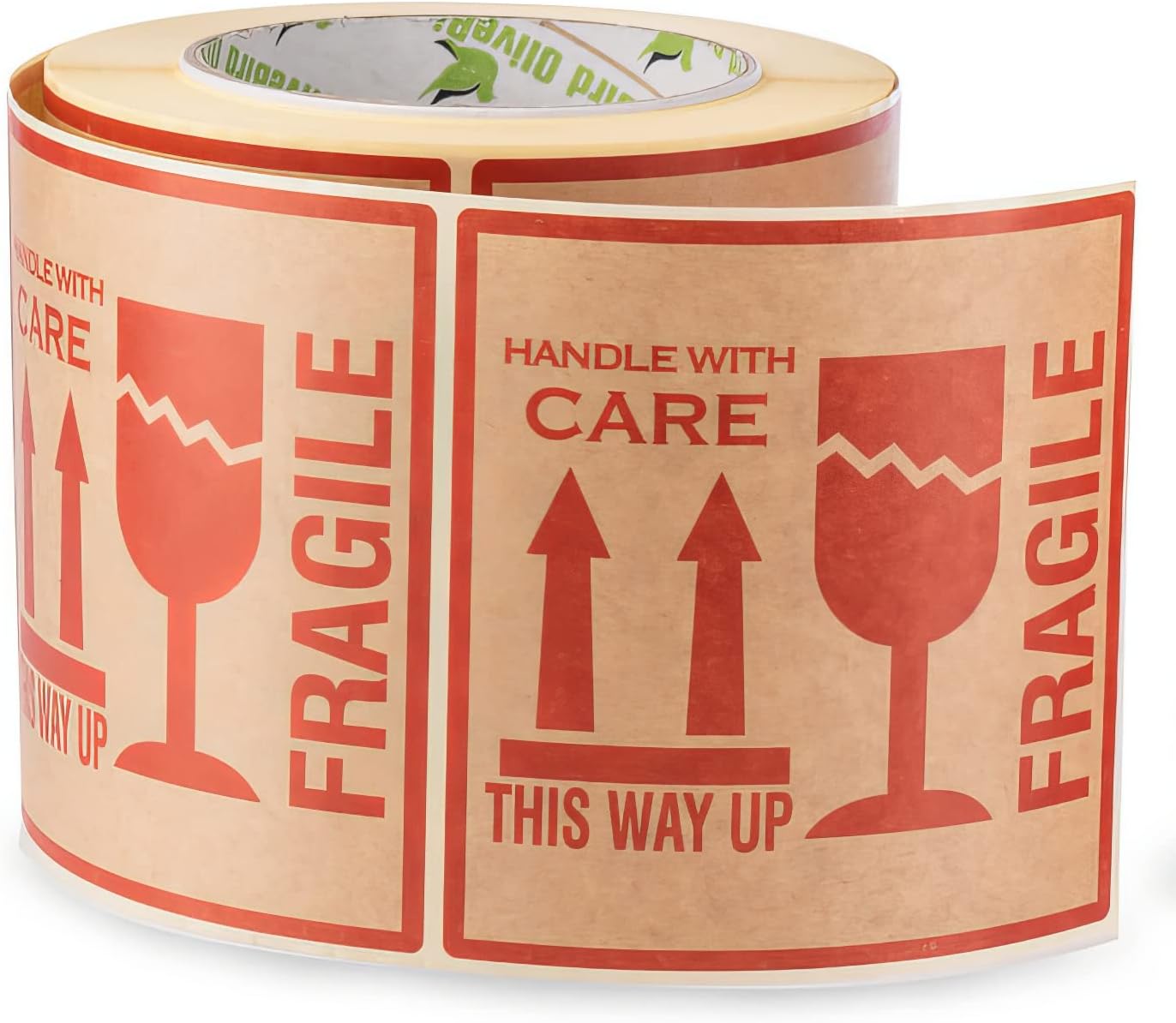 OliveBird 100 Fragile Aufkleber Fragile Sticker "Fragile. This Way Up ...