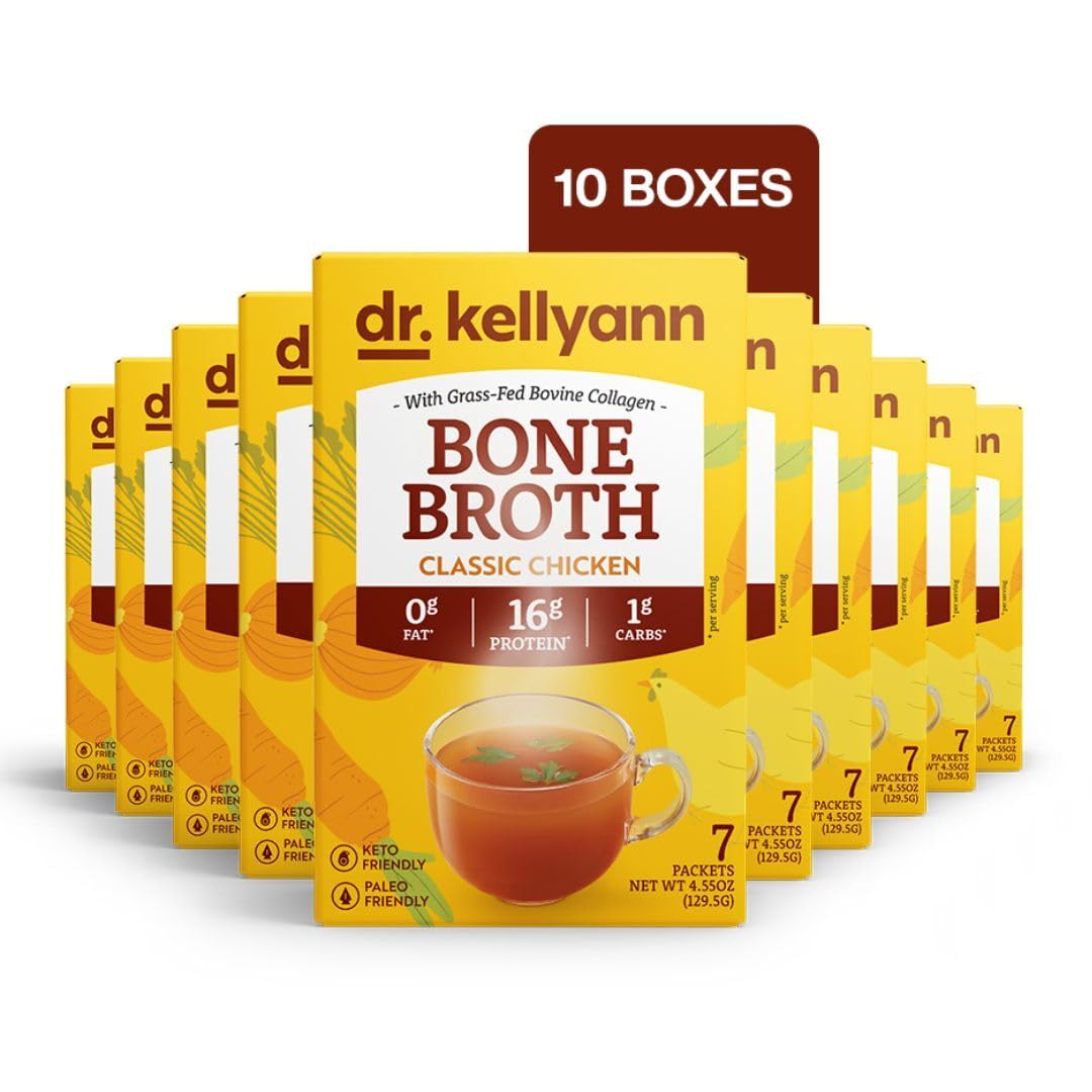 Amazon.com : Dr. Kellyann 21-Day Bone Broth Bundle - 10 Boxes Classic ...