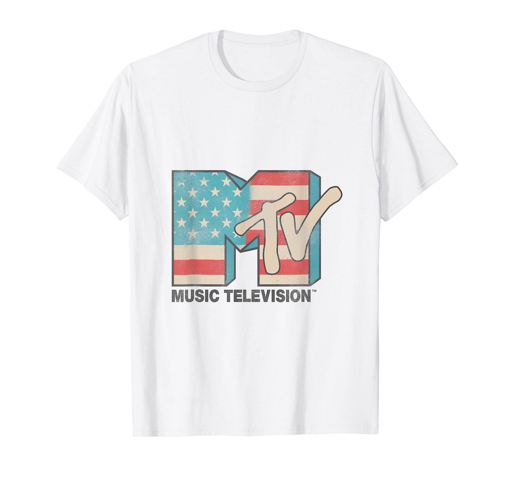 Amazon.com: MTV American Flag Logos T- Shirts T-Shirt : Clothing, Shoes ...