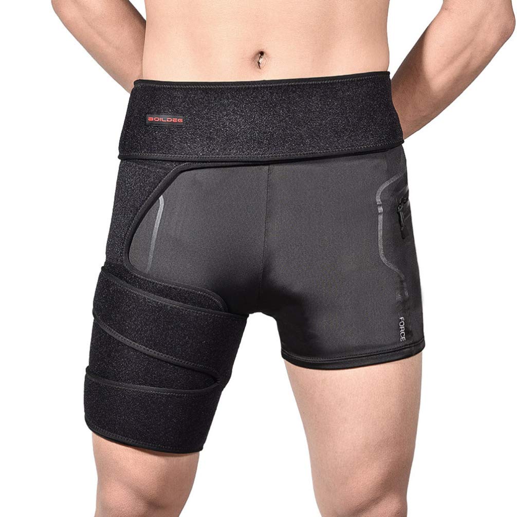 Buy HEALLILY Hip Brace Sciatica Support Wrap Hamstring Compression ...