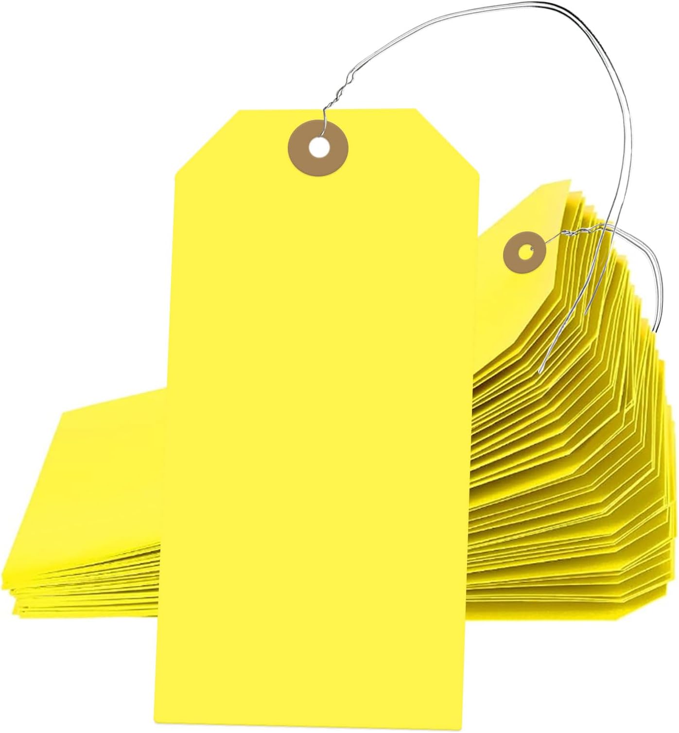 Amazon.com : 180 Pcs Blank Hang Tags with Wire Attached, 4 3/4 x 2 3/8 ...