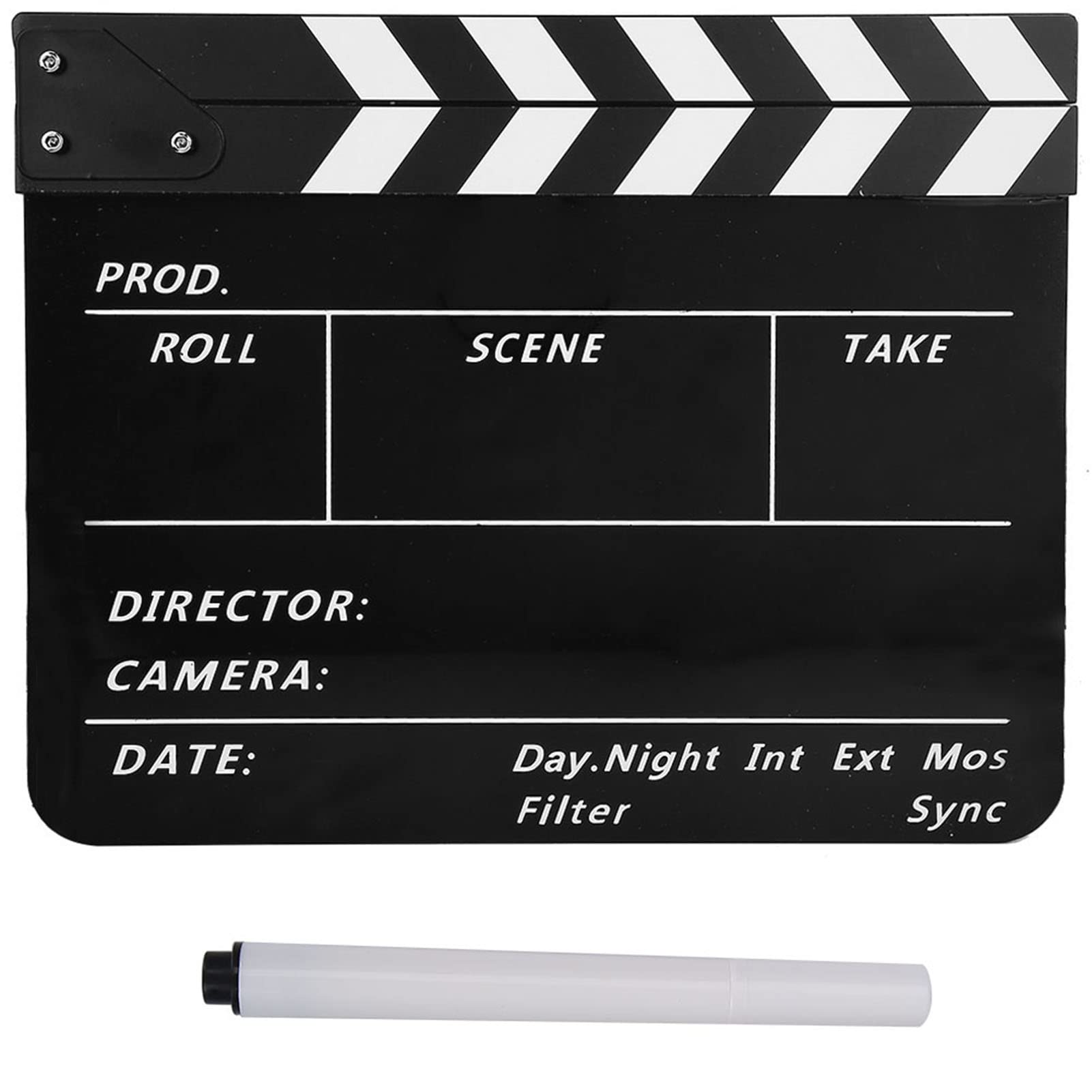 Movie Set Clapboard Neewer 27x30cm Wooden Chalk Clapperboard Film