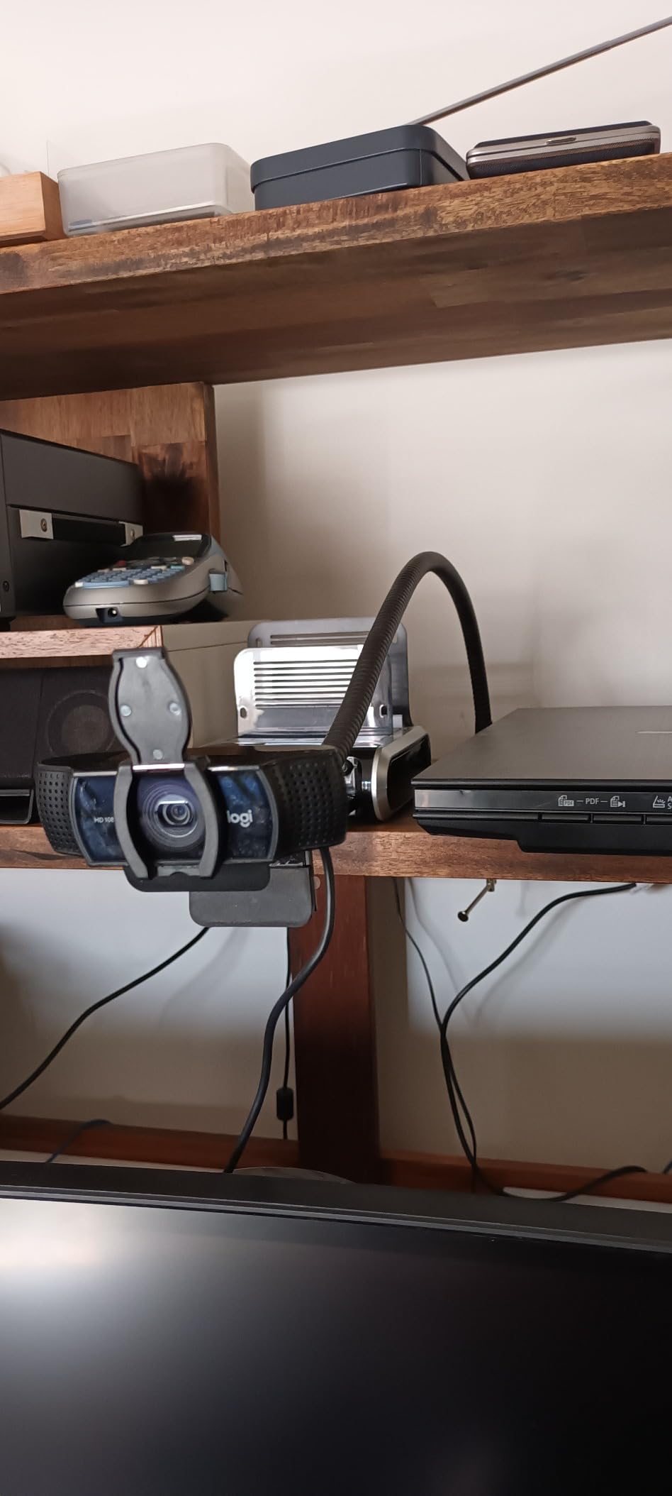 Webcam Mount - Flexible Gooseneck Arm Clamp Stand Tripod for Logitech ...