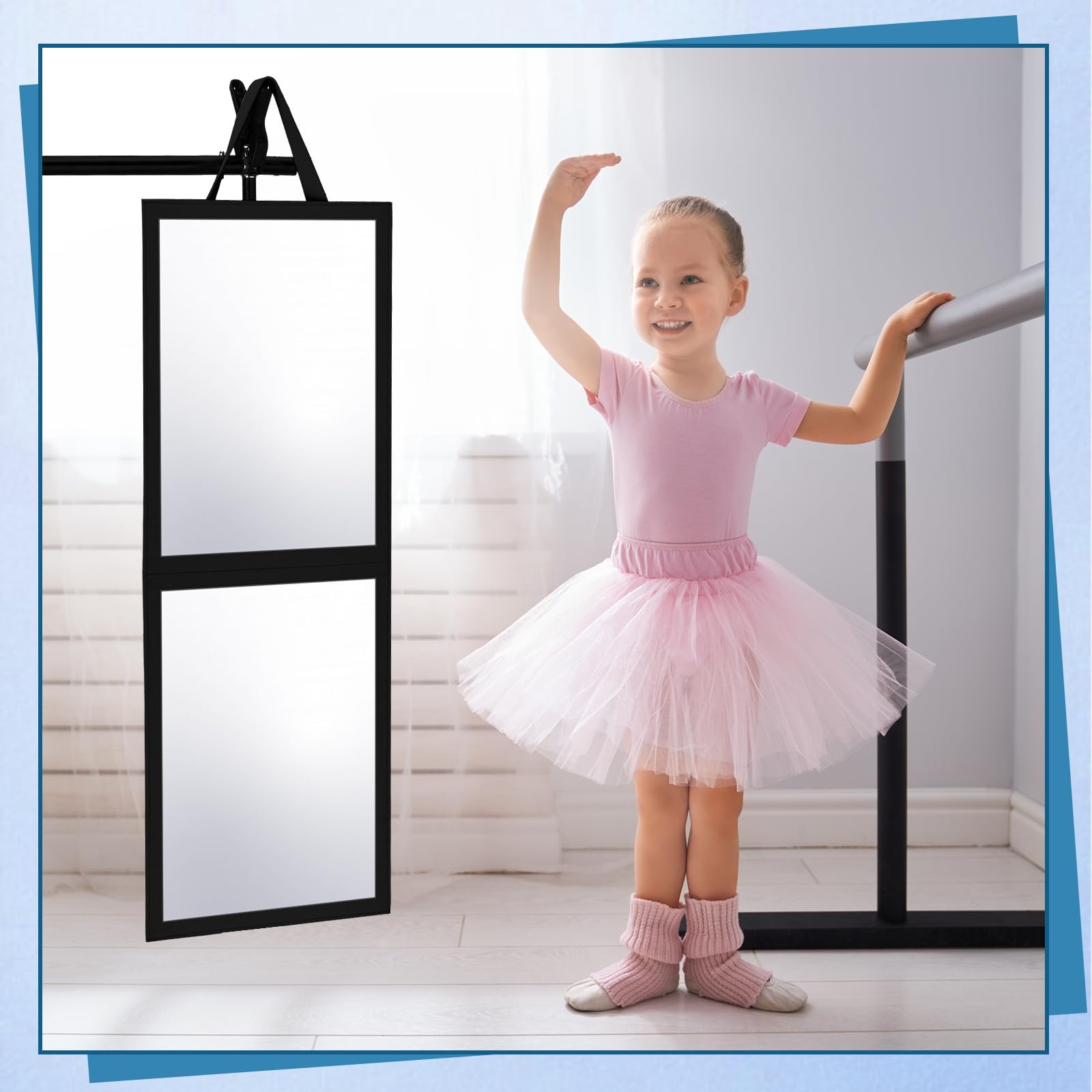 Foldable Mirror with Handle 33.5 x 13.4 Inch Large Folding Mirror ...