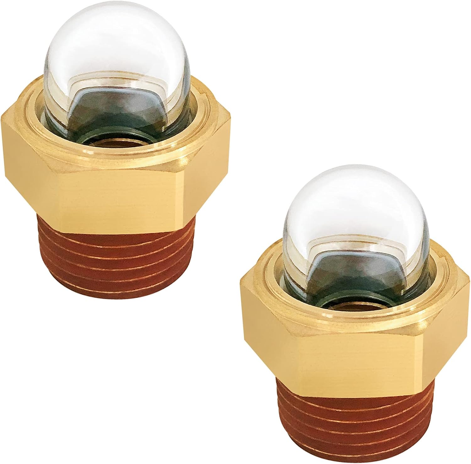 Air compressor Oil Sight Glass, 2Pcs 1/2’’ NPT Male Hex Head Super ...