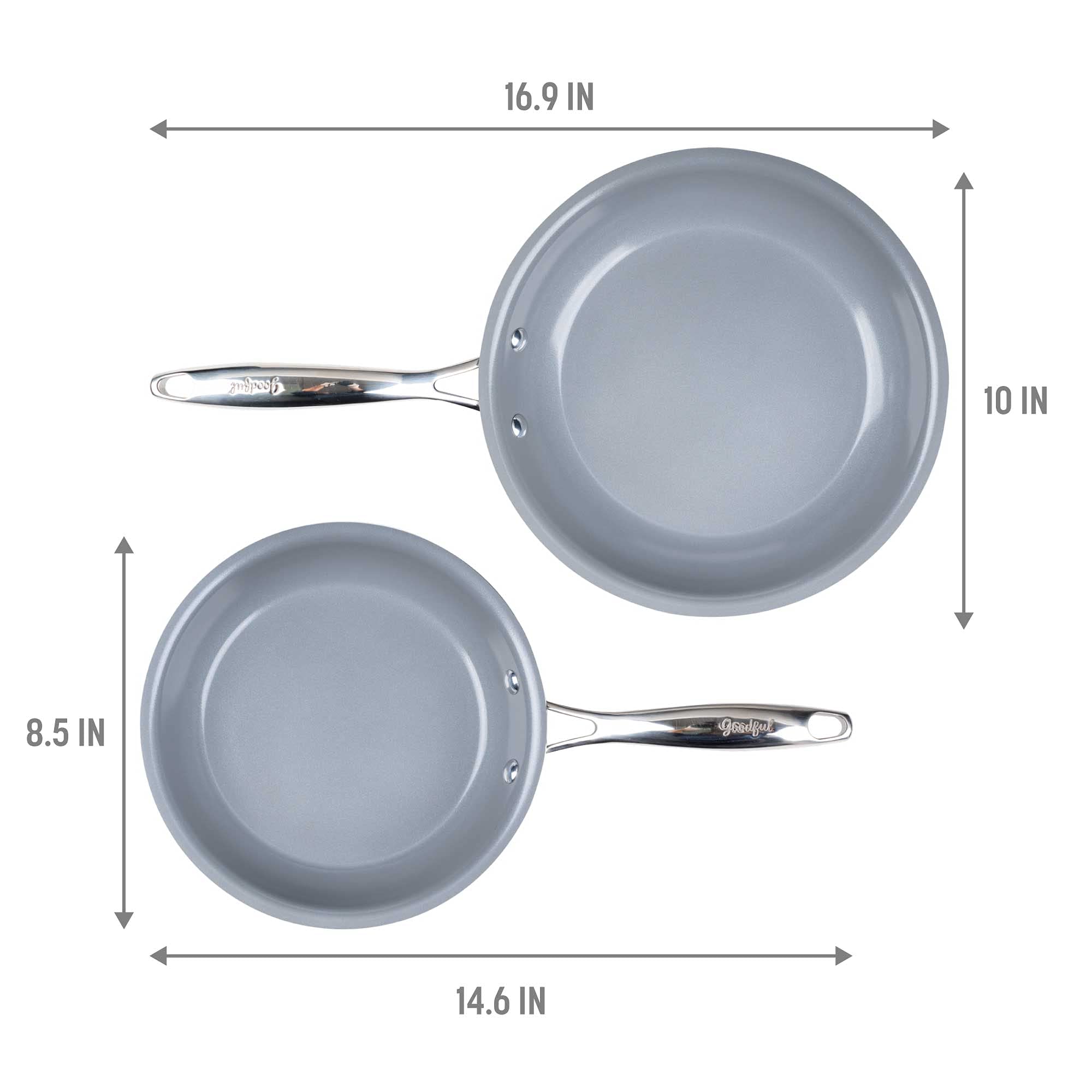 Goodful Ceramic Nonstick 1Piece Frying Pan Set, 8 Inch Skillet ...