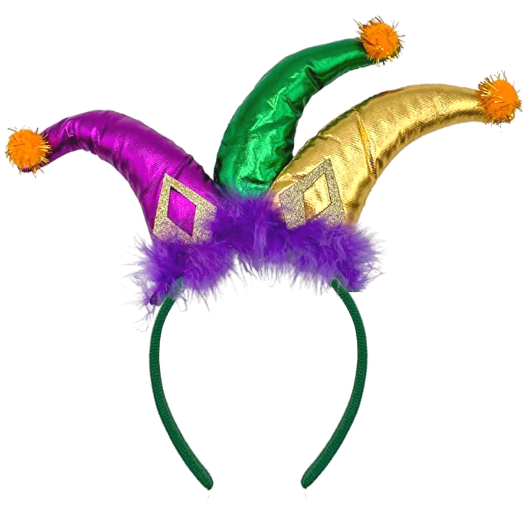 Snapklik.com : Needzo Mardi Gras Crown Headband, Glittery Tiara ...