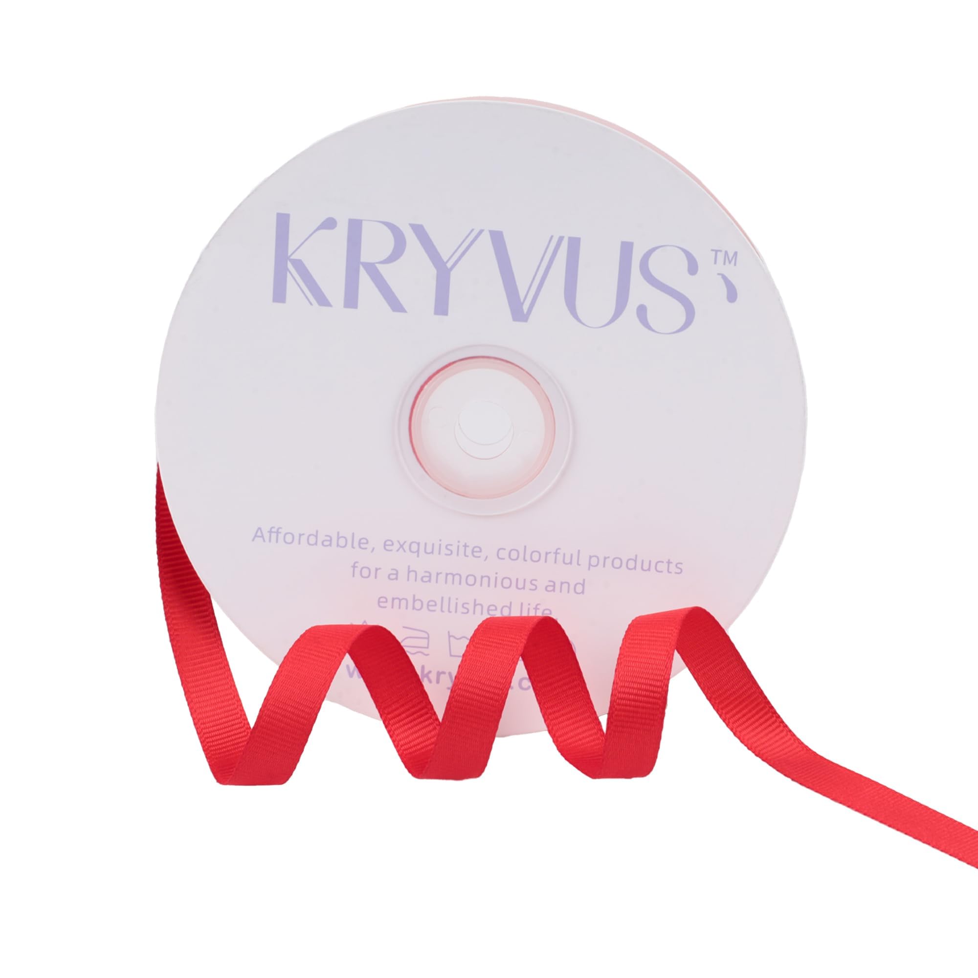 Amazon.com: KRYVUS Red Grosgrain Ribbon, 3/8 inches x Continuous 50 ...