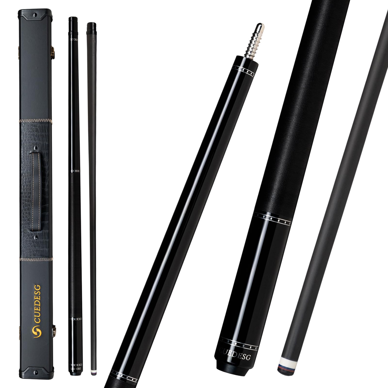 CUEDESG Carbon Fiber Pool Cue Stick 10.5mm/11.8mm/12.5mm,Low Deflection ...