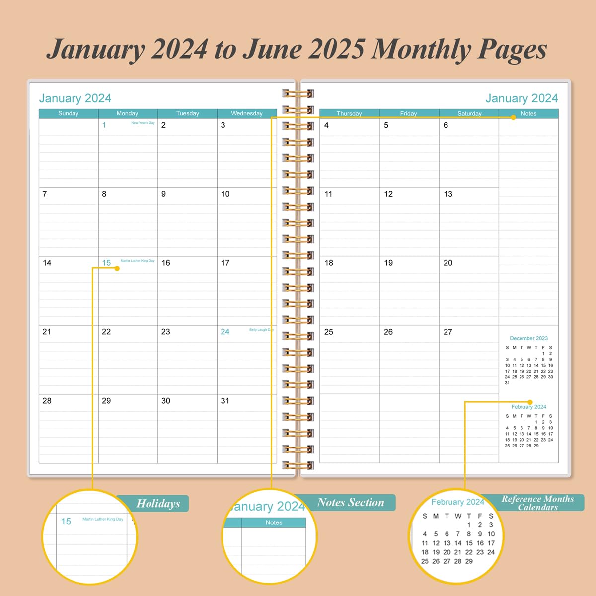 Snapklik.com : 2024-2025 Planner - 18 Months Weekly & Monthly Planner ...