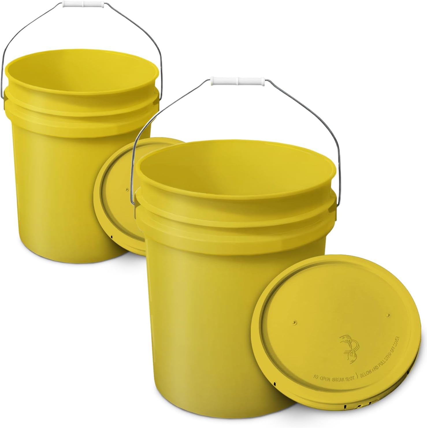 Amazon.com: EconoHome 5-Gallon Yellow Bucket Pail Container with Lid ...