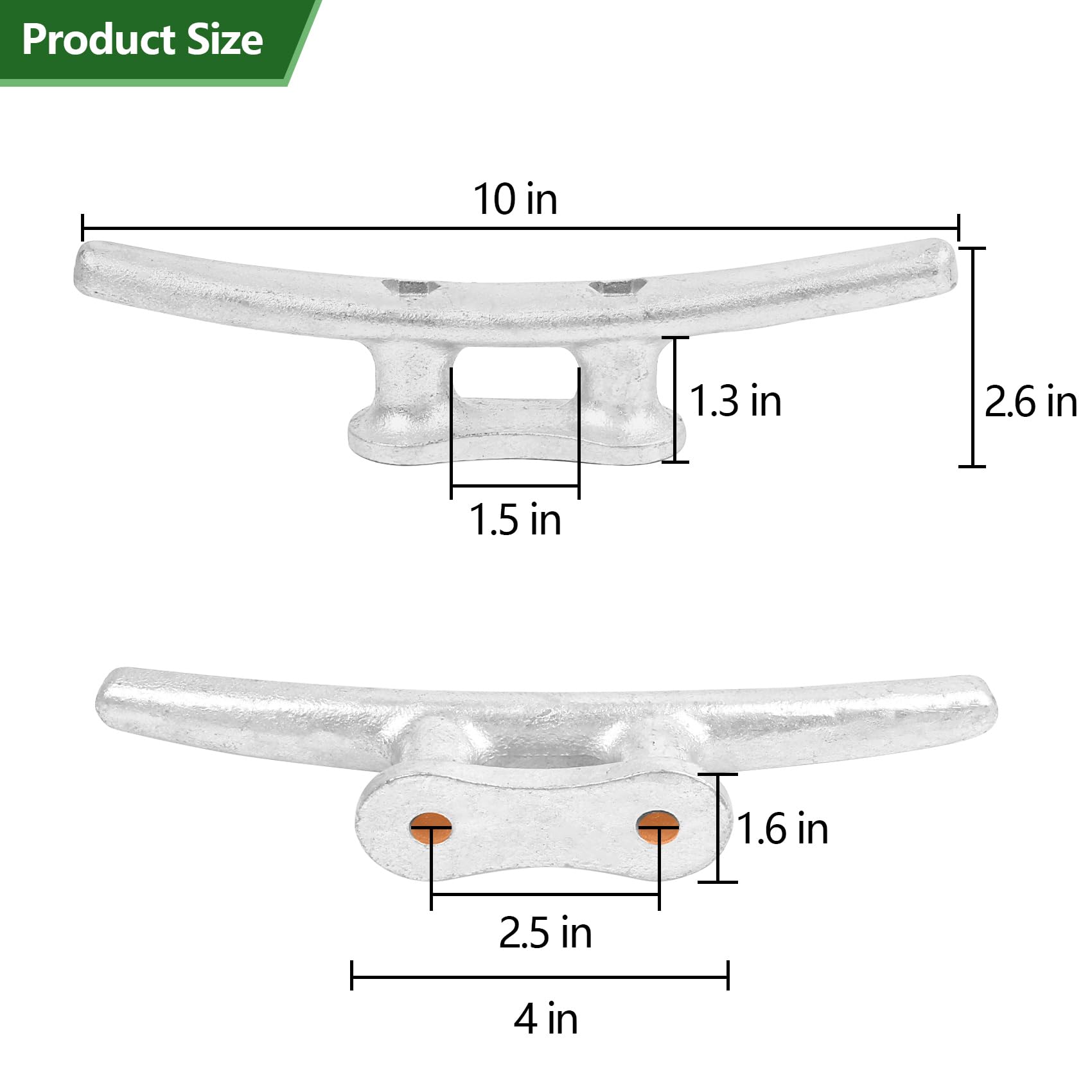 Snapklik.com : Dock Cleats 10 Inch