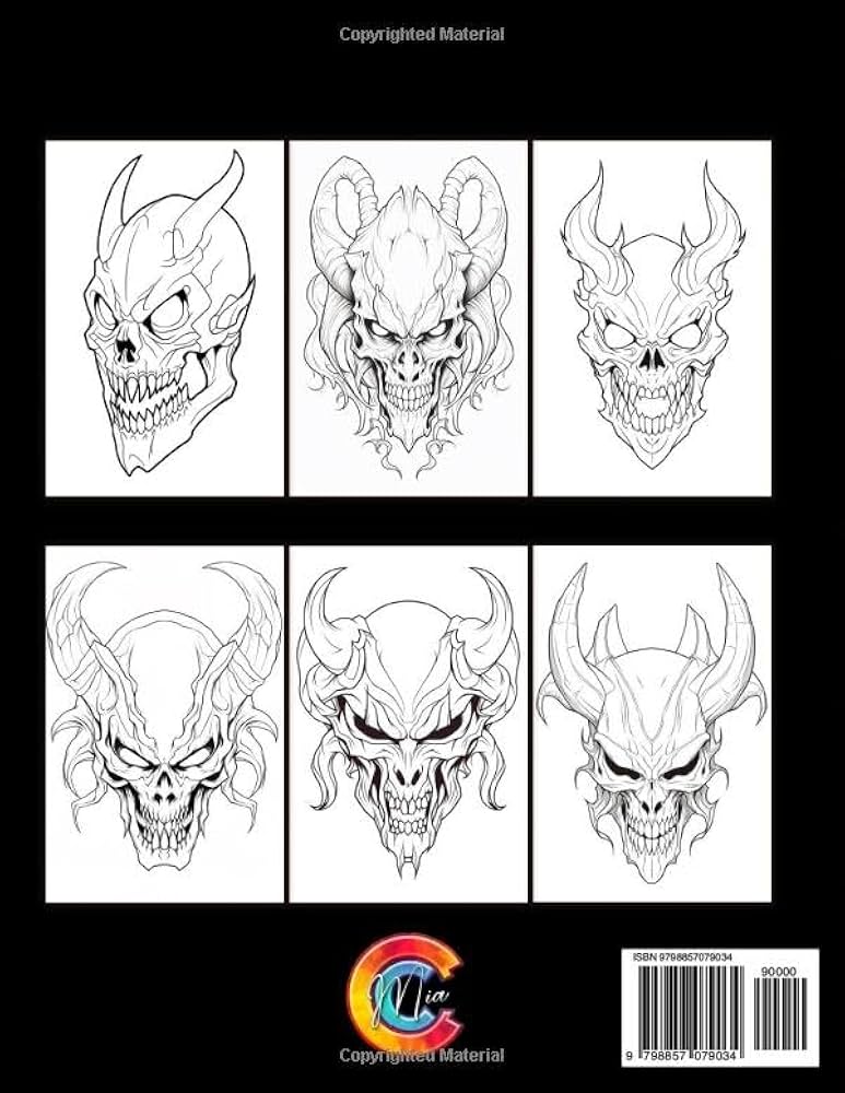 anime skull coloring pages