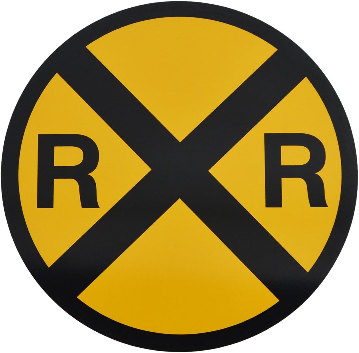 Amazon.com: Large Railroad Crossbuck Sign 4"X24" Railroad Aluminum ...