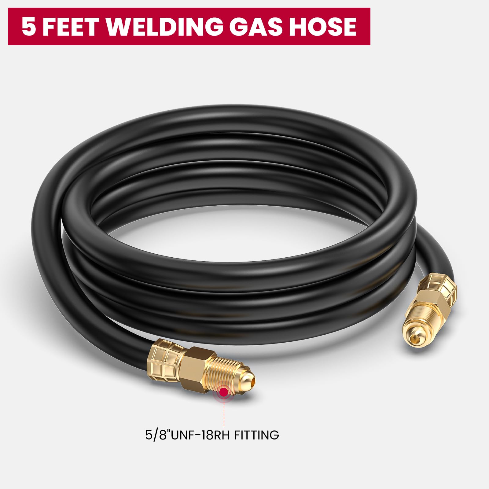 Snapklik.com : Bestarc Inert Gas Welding Hose, 5FT 5/8" UNF-18RH ...