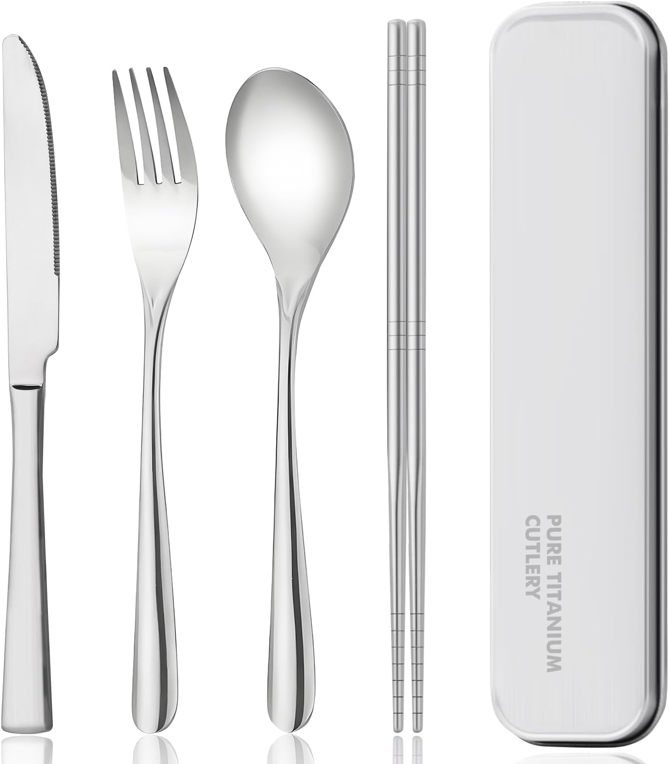 Amazon.com: Zing TTI titanium tableware set, travel tableware with box ...