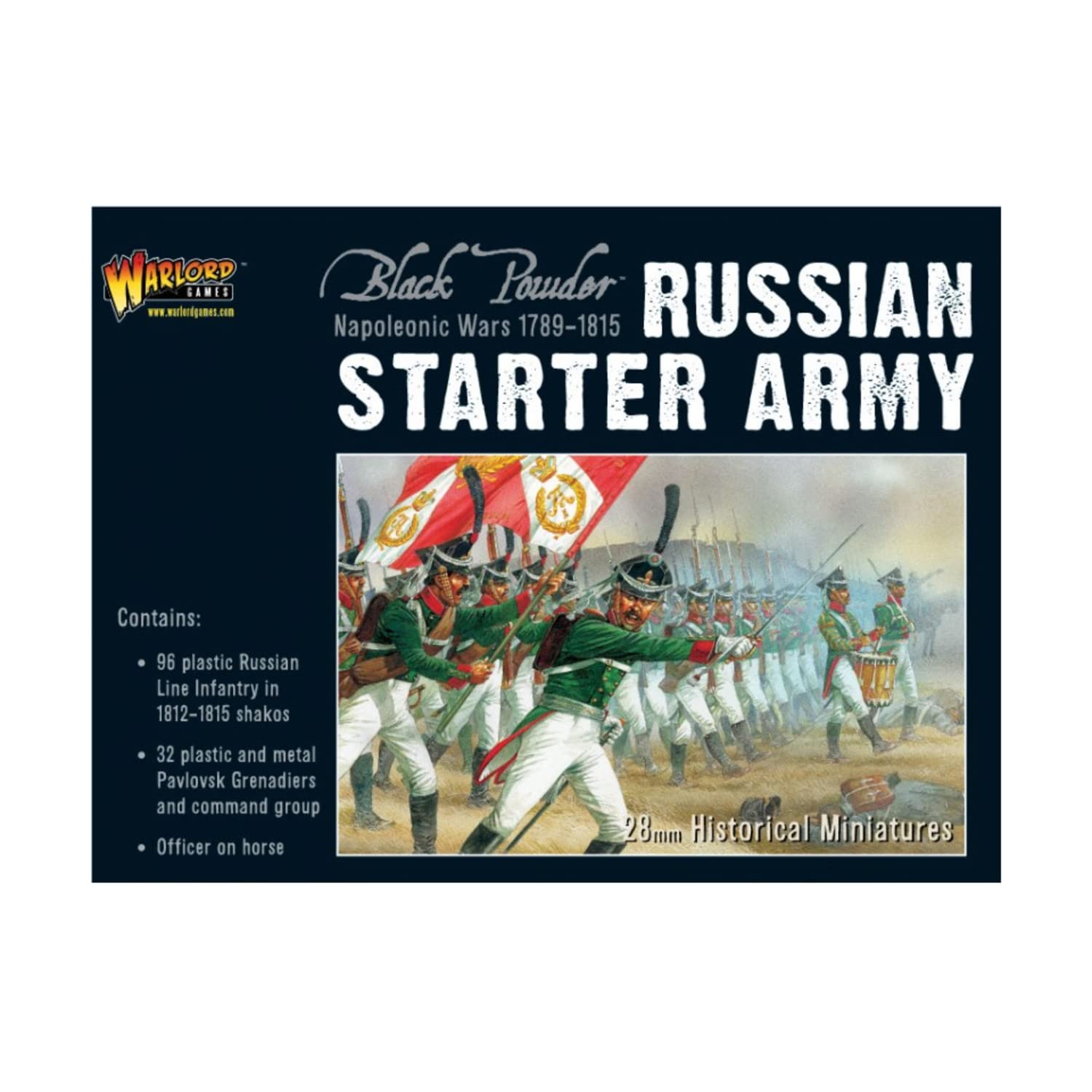 Amazon.com: Warlord Black Powder Napoleonic Wars Russian Starter Army ...