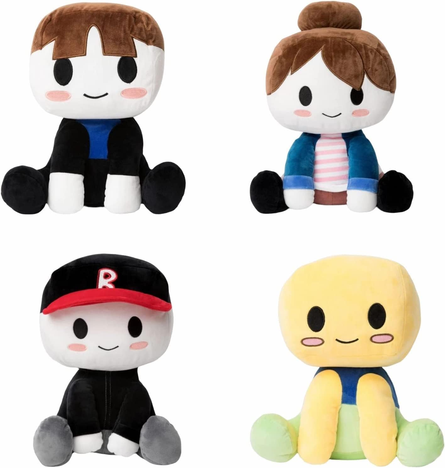 Amazon.com: KSTOUMYBB Blox Buddies Plush 4pcs A Sets,Ryan Builder Niki ...