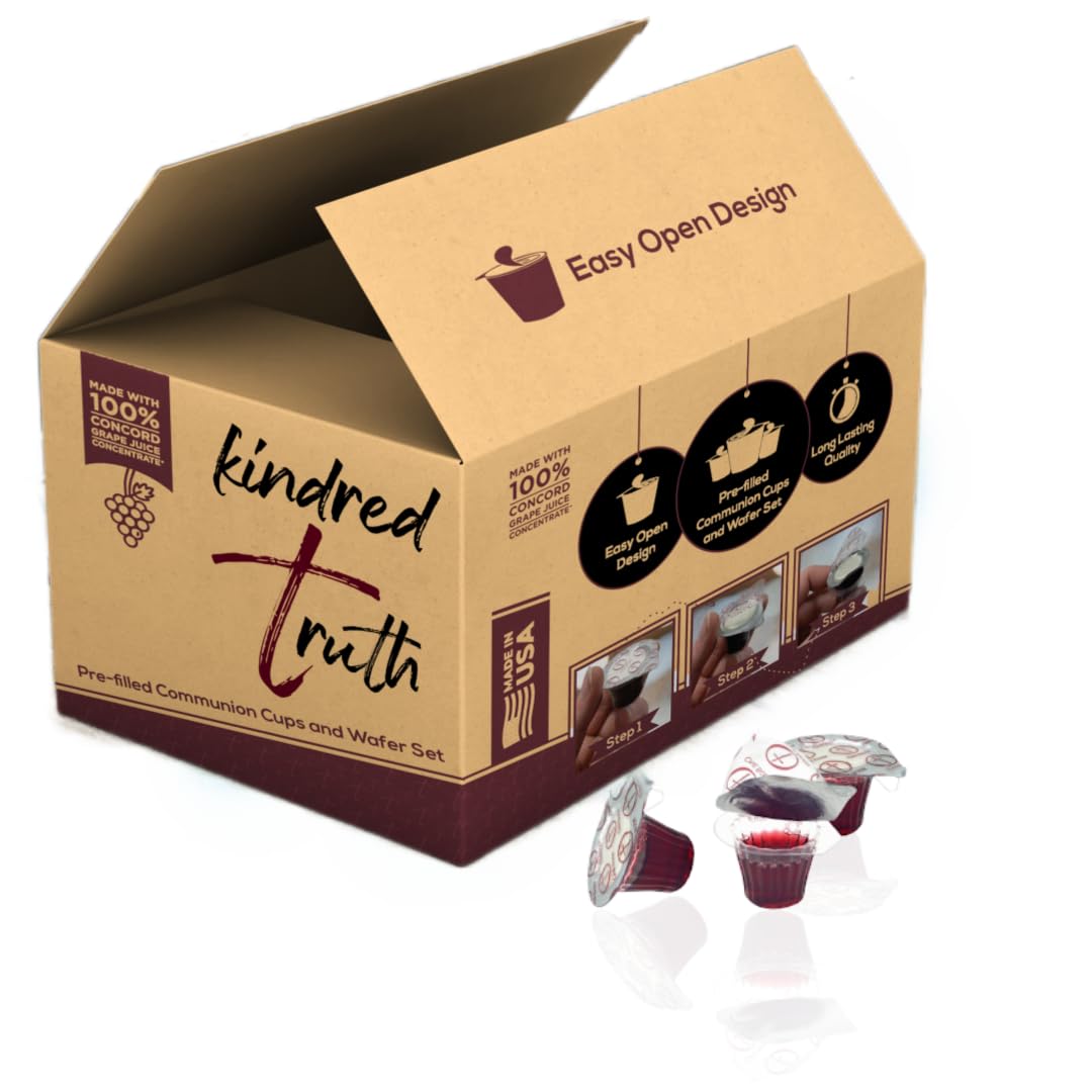 Amazon.com: Easy Open 50 Count Pre-filled Communion Cups and Wafer Set ...