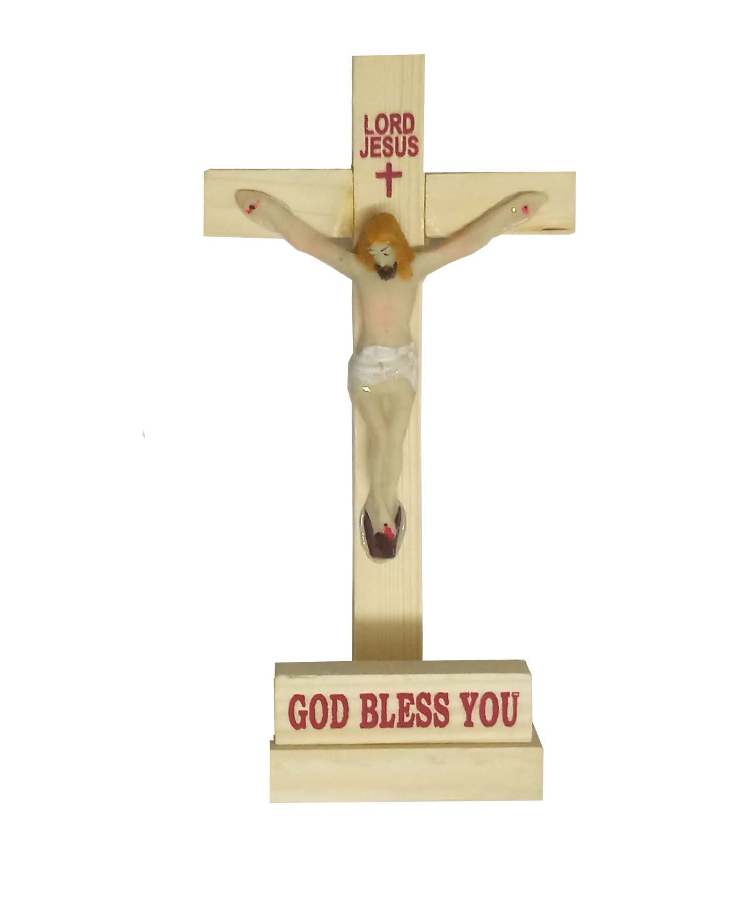 Buy SK Craft Wooden Catholic Christian Cross of Jesus Christ Statue- 15 ...