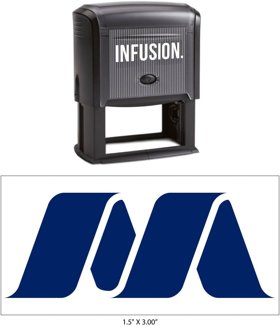 Amazon.com : Infusion 1.5" X 3" Custom, Large, Rectangular Self-Inking ...