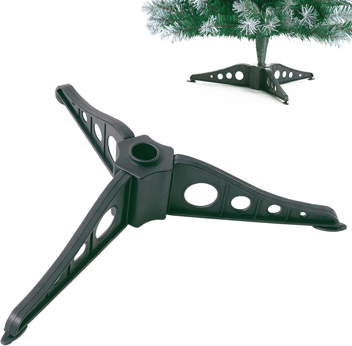 Amazon.com: Christmas Tree Stand, Plastic Xmas Tree Stand Green ...