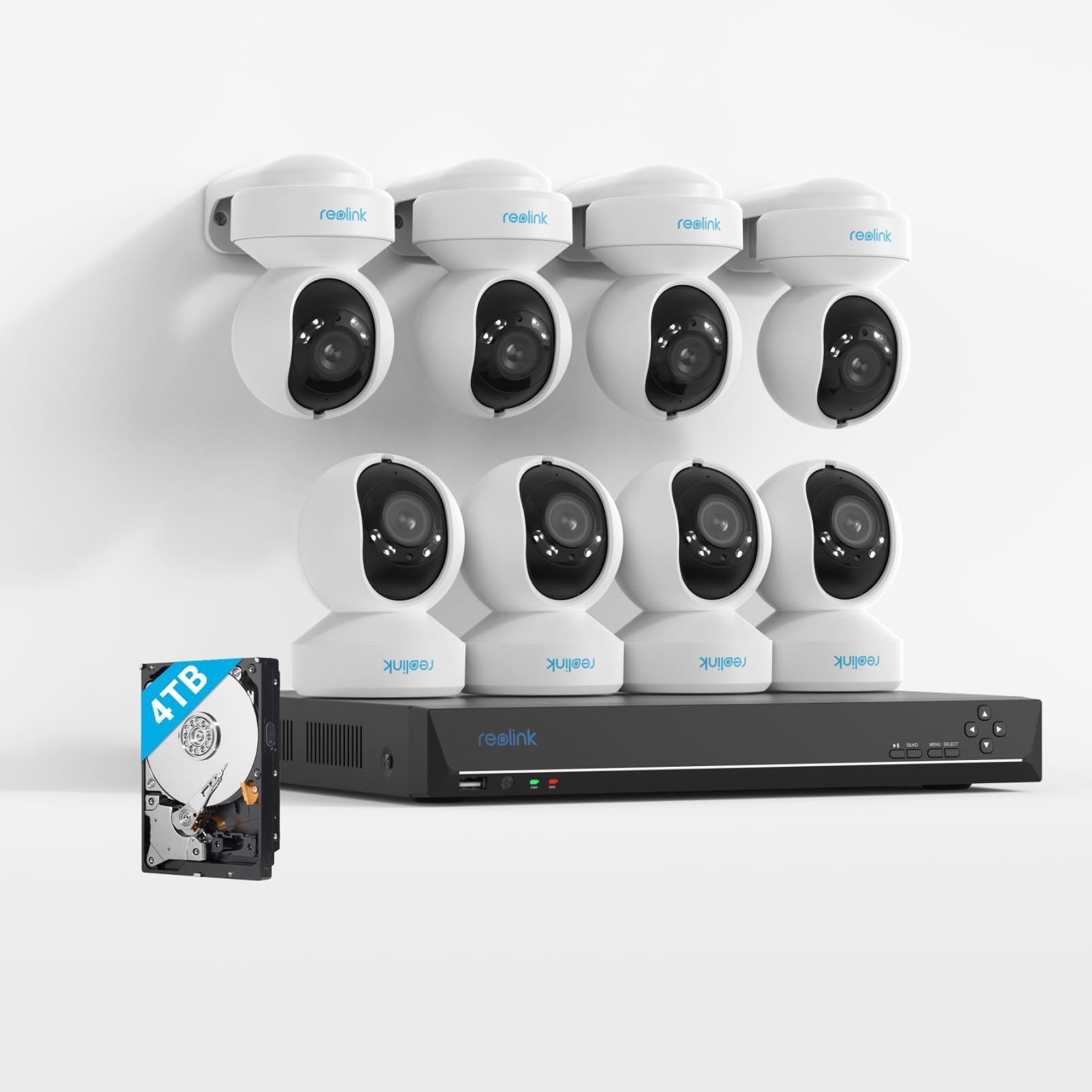 Amazon.com : REOLINK 4K PoE PTZ Security Camera System, 8Pcs E1 Outdoor ...