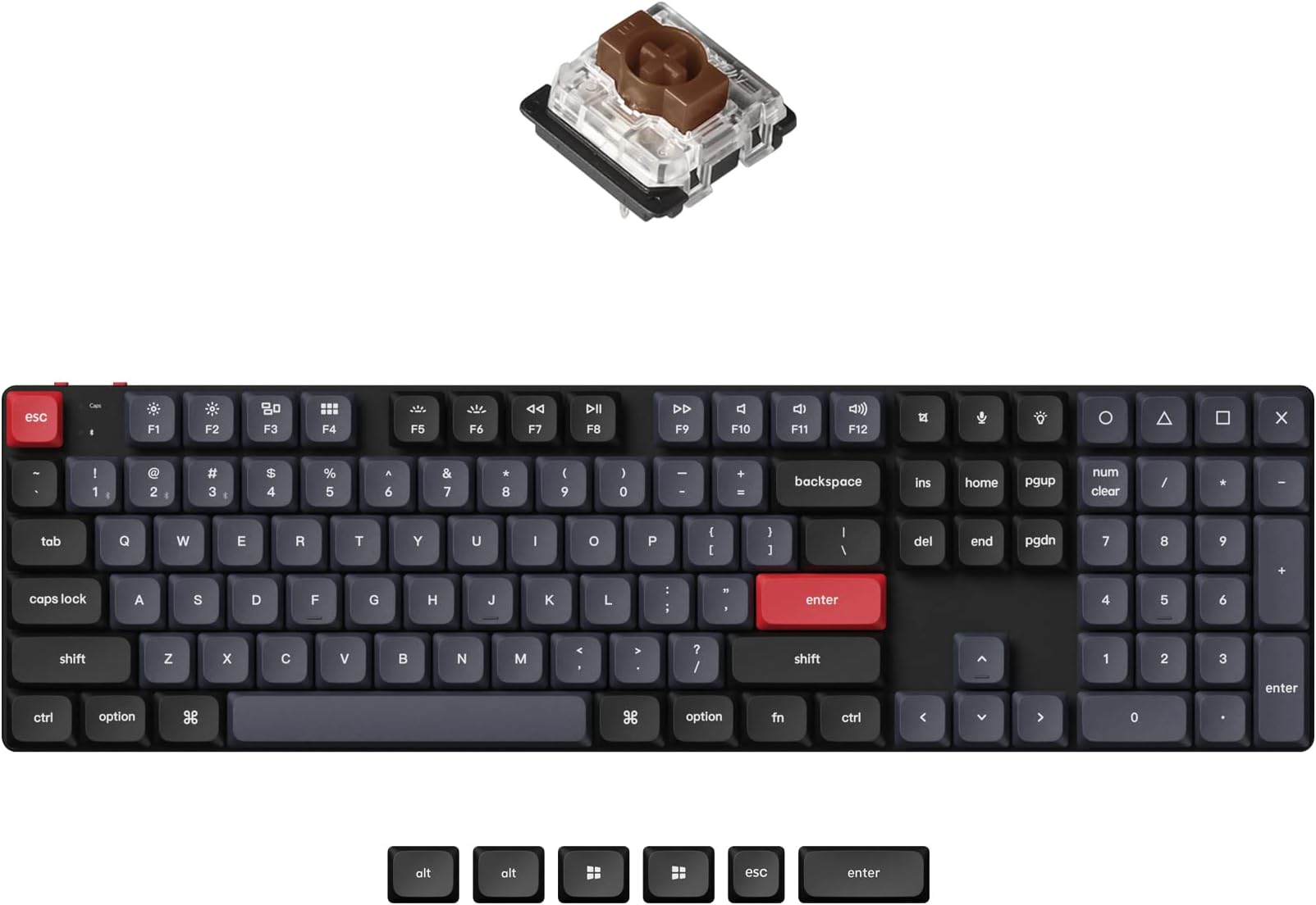 Amazon.com: Keychron K5 Pro Hot-swappable Ultra-Slim Custom Mechanical Keyboard, RGB Full Size ...