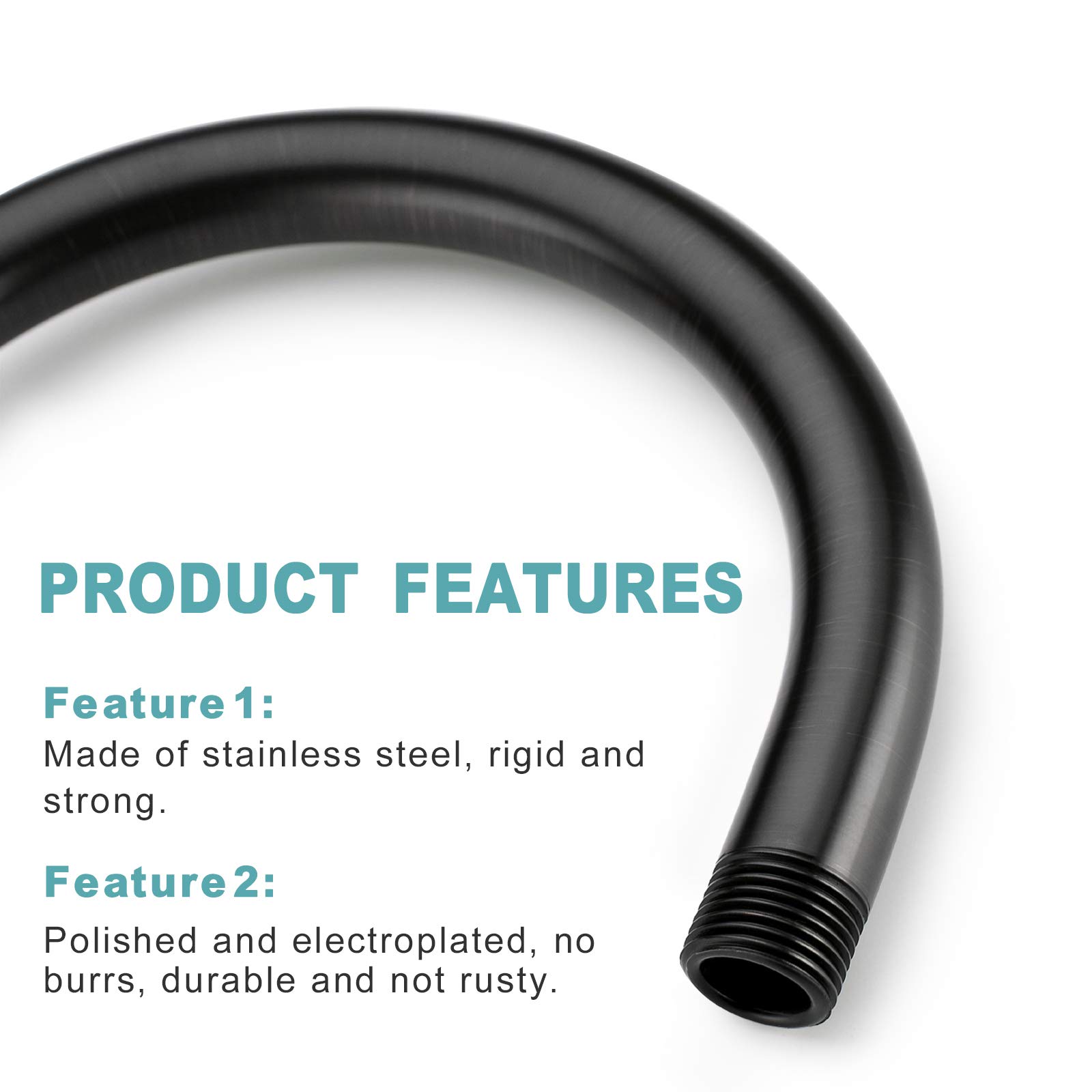 Snapklik.com : BESTILL 13 Inch S Shape Shower Head High Rise Extension ...